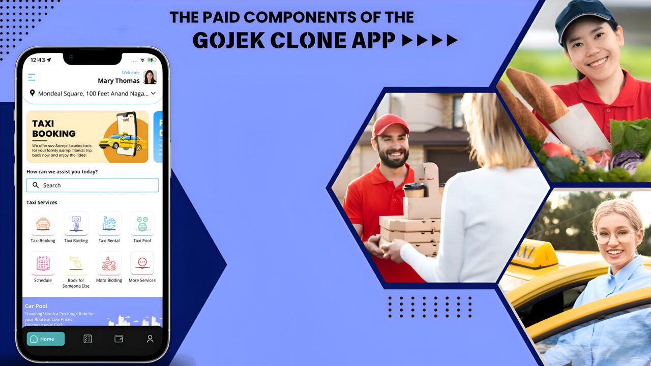 THE PAID COMPONENTS OF THE GOJEK CLONE APP?