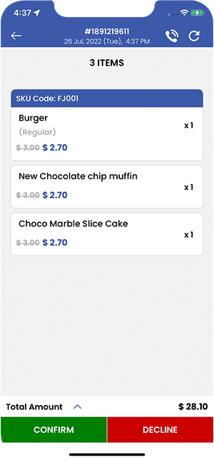 order confirm or decline