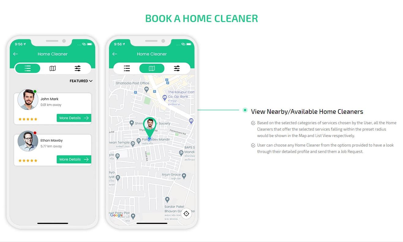 Uber for Maids, House Cleaning On Demand App, Home Cleaning App