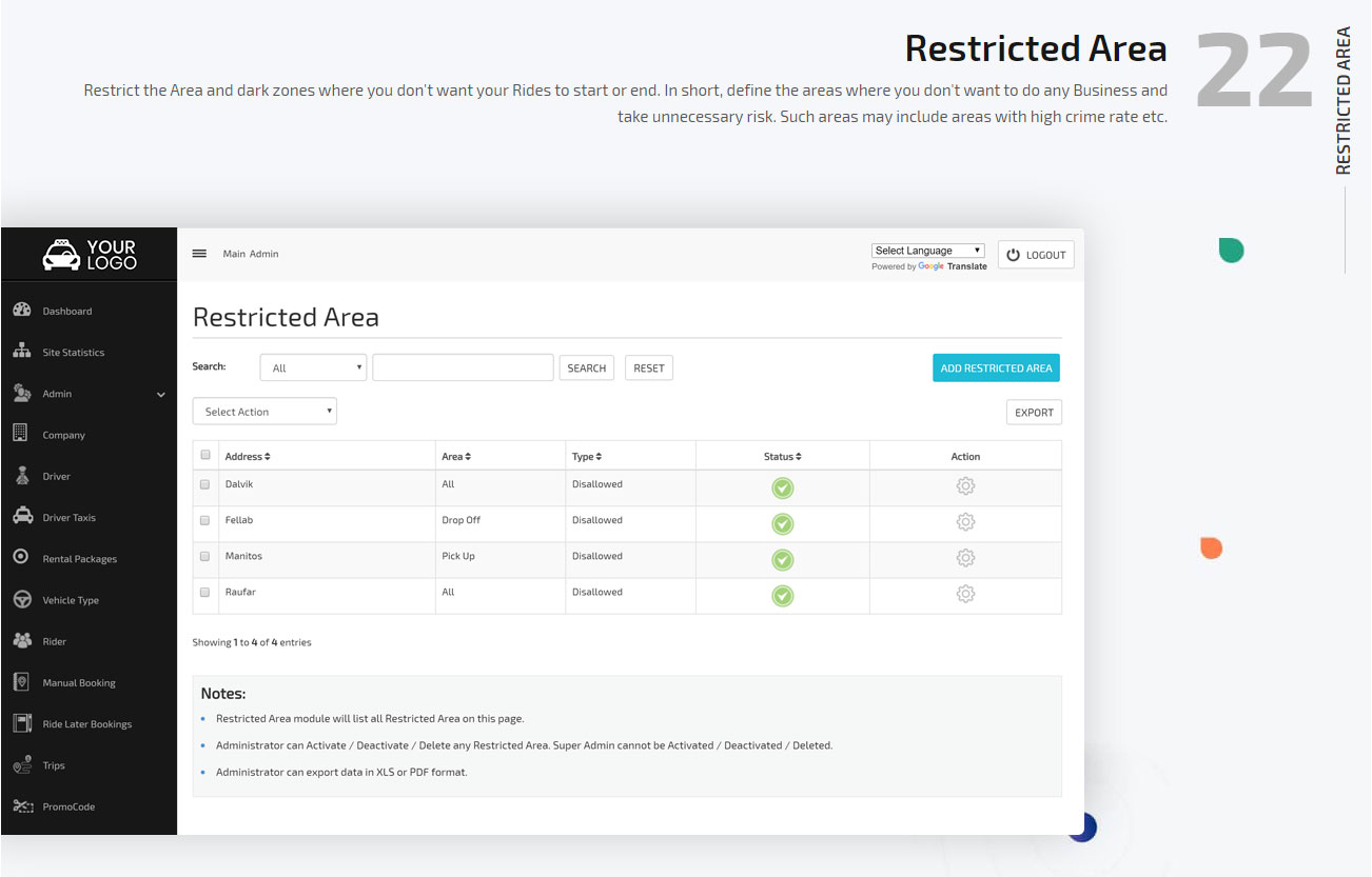 Taxi Booking App Admin Panel, Uber Clone Admin Panel - Cubetaxi
