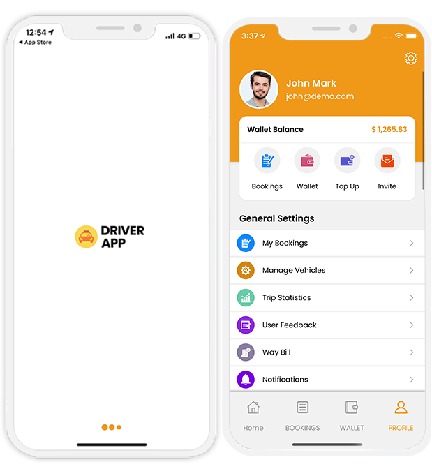 Uber Clone Demo, Taxi Rider and Driver App Live Demo - Cubetaxi